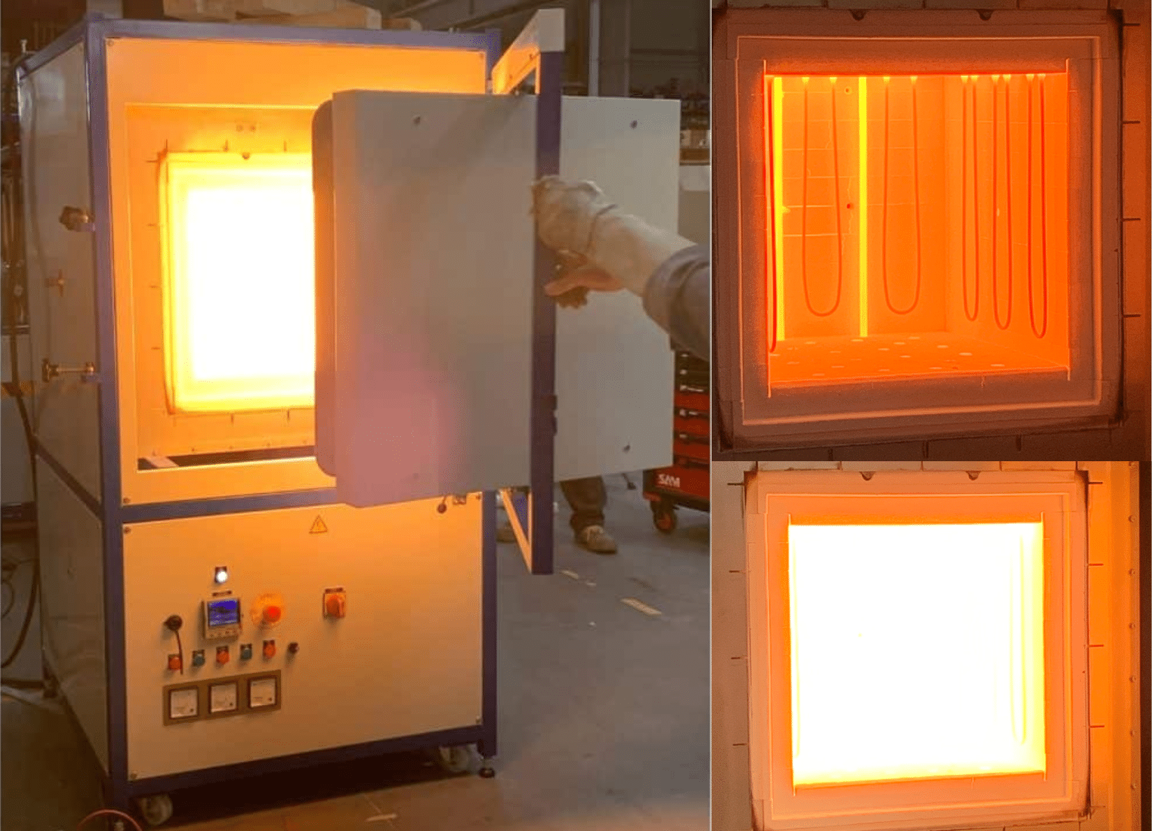 1800°C air chamber furnace hot opening | AET Technologies